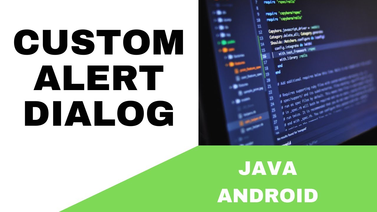 ANDROID - CUSTOM ALERT DIALOG TUTORIAL IN JAVA