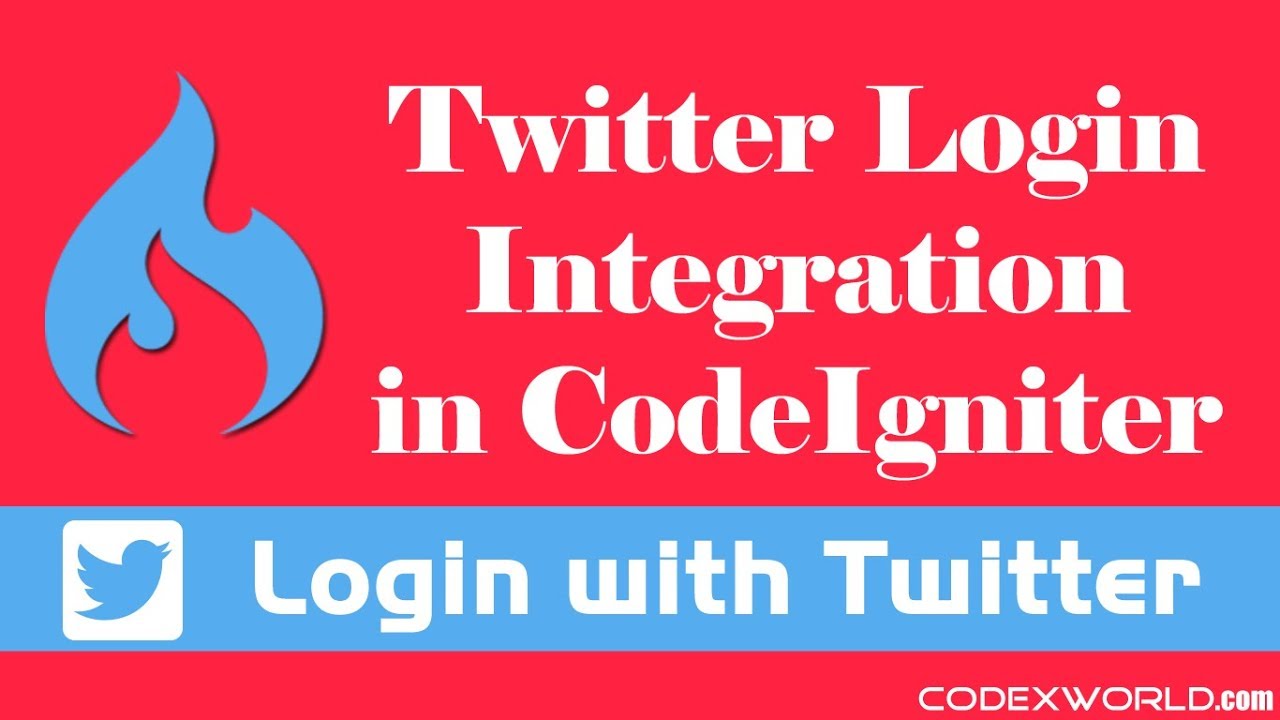 Login with Twitter API in CodeIgniter