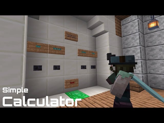 Simple Calculator Minecraft Map