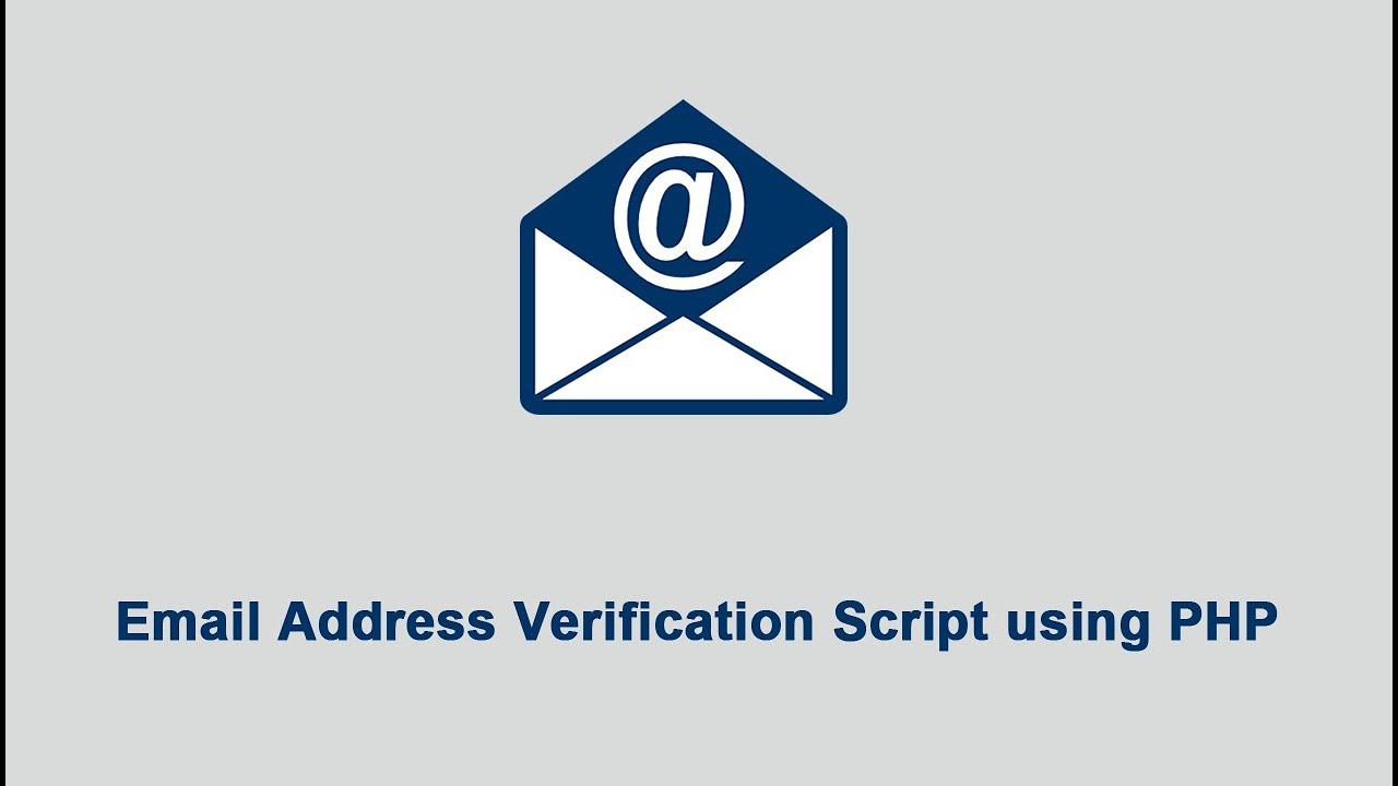 Email Address Verification Script using PHP