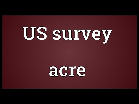 US survey acre Meaning