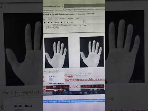 Palmprint recognition python code || Palm print ROI feature extraction and matching Python Code