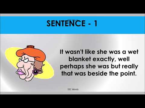 A WET BLANKET Idiom 730 # Meaning and five sentences # SSC Words