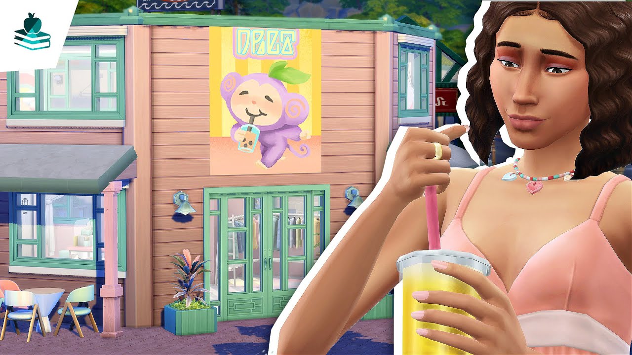 BUBBLE TEA CAFE 🧋 | Sims 4 High School Years Speed Build