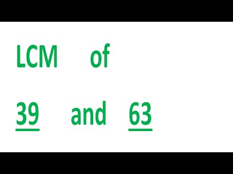 LCM of 39 and 63