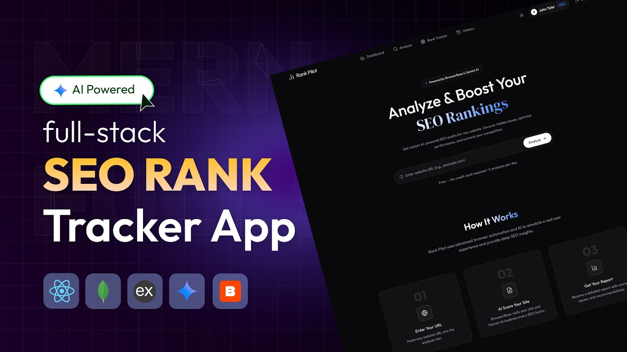 Build & Deploy Full Stack AI SEO Rank Tracker Website | MERN Stack Project Tutorial 2026
