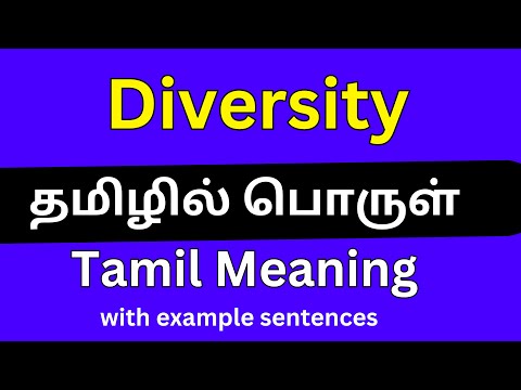 Diversity meaning in Tamil/Diversity தமிழில் பொருள்