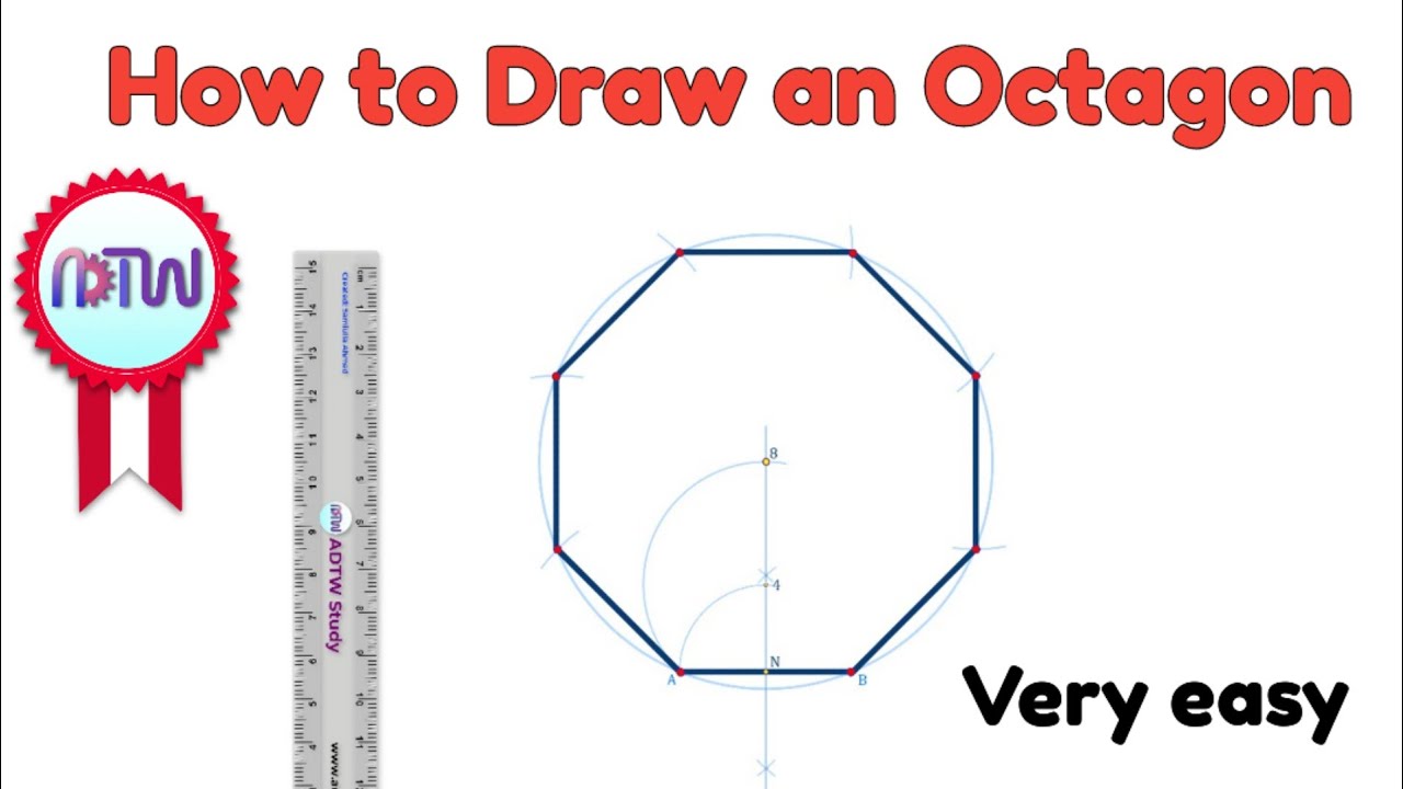 How to Draw an Octagon | Easy Geometric Construction