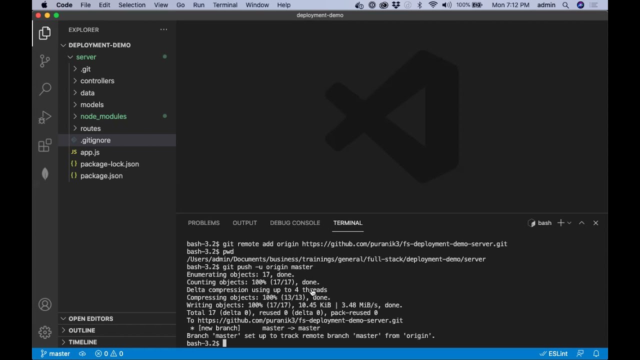 Step 3 - Set up a GitHub repo for the backend app
