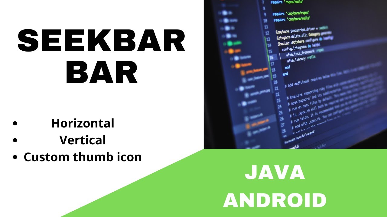 ANDROID - SEEKBAR TUTORIAL IN JAVA | CUSTOM ICON | VERTICAL SEEKBAR