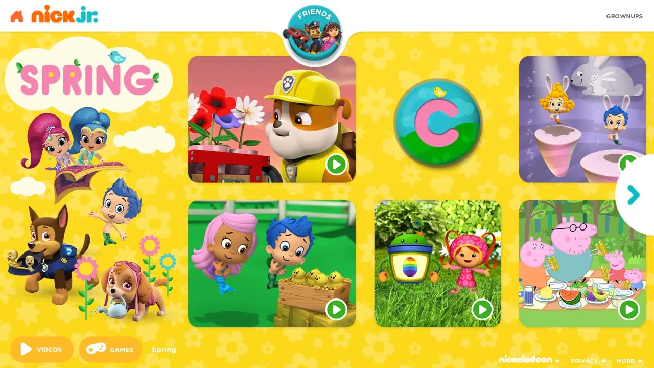 Spring alphas Nick Jr Alpha Button