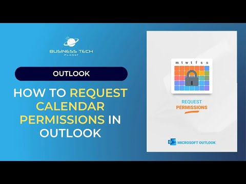 How to request calendar permissions in Outlook