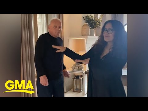 Salma Hayek shares video dancing with Anthony Hopkins to celebrate his Oscar win l GMA