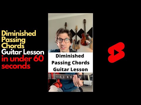 Diminished Passing Chords Guitar Lesson in Under 60 Seconds #shorts