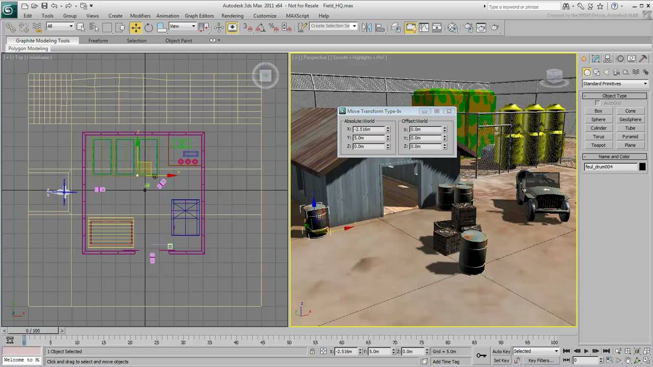 Transforming Objects in 3ds Max - Part 1