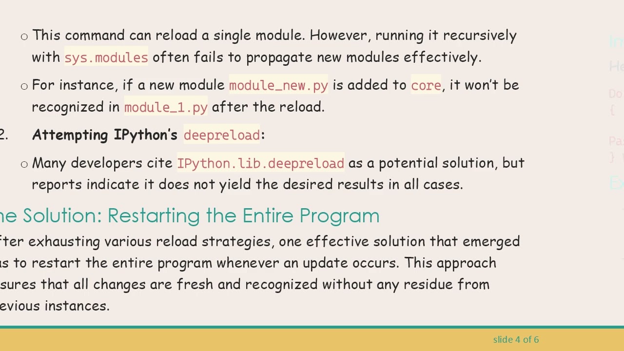 Resolving Issues with Reloading Python Packages: A Clear Guide for Developers