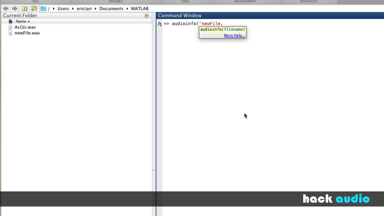 Hack Audio: Matlab Audio Info