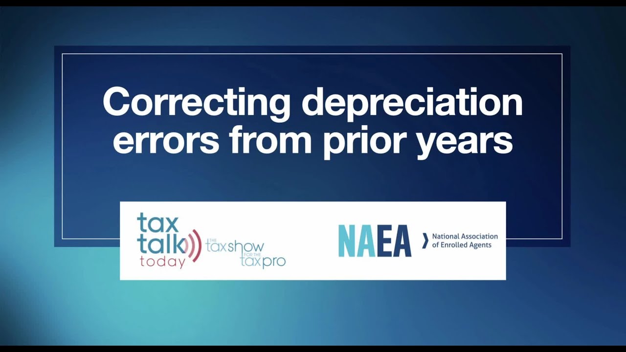 Correcting depreciation errors from prior years