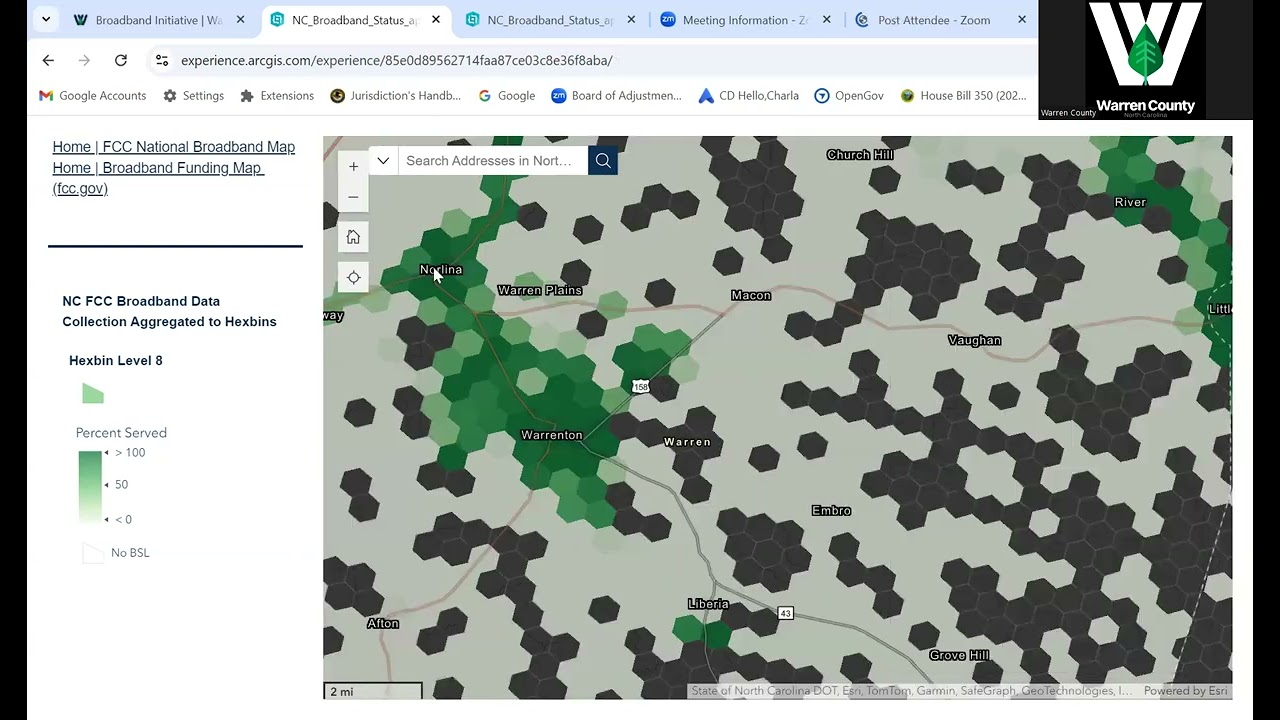 NC Broadband Status Map User Training
