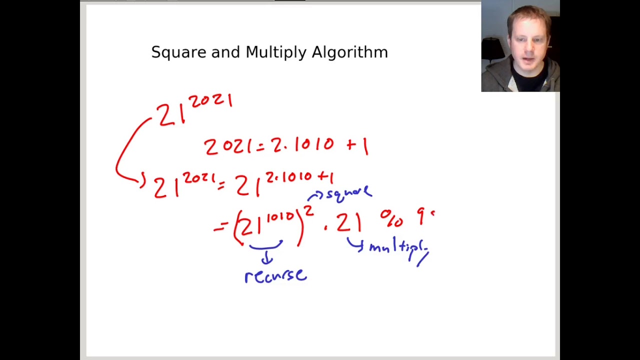 Unit 3 Class 13: RSA and Modular Exponentiation