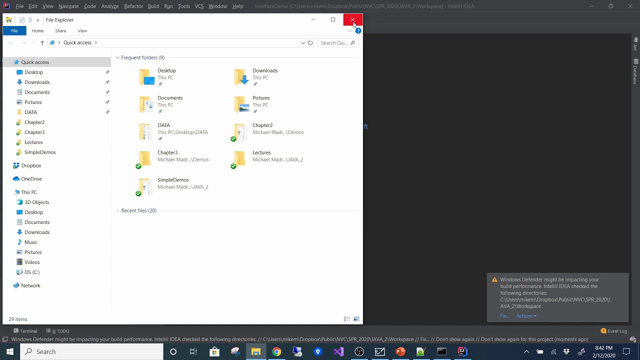 Java 2, Spring 2020 - Chapter 7