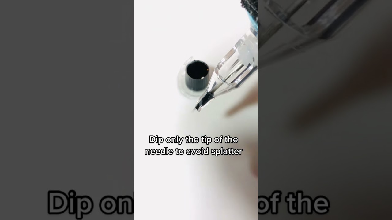 Tattoo Lining Tips - part 1 How to load ink so that you avoid splatters and pooling issues