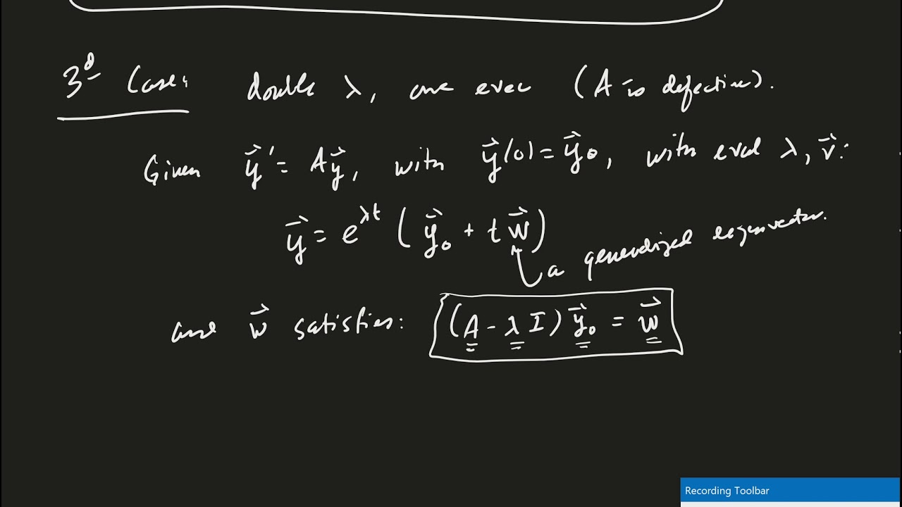 Math 350 to Replace 7.8.  Repeated eigenvalues.
