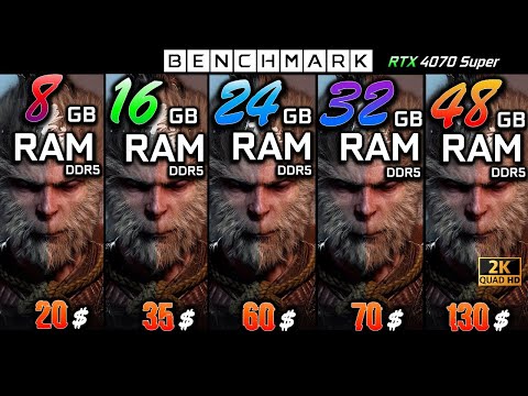 How much RAM do you need in 2025? 8 GB vs 16GB vs 24 GB vs 32 GB vs 48 GB / 1440p / RTX 4070 Super