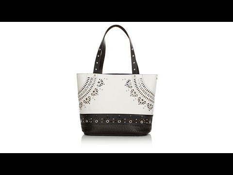 Sharif Perforated Tote with Canvas Travel Bag