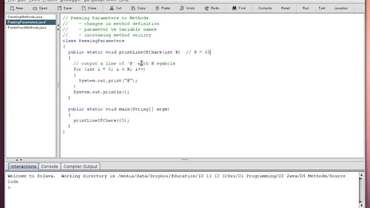 Java - Methods - Passing Parameters