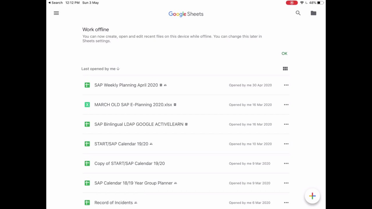 Create Graph on Google Sheets on iPad