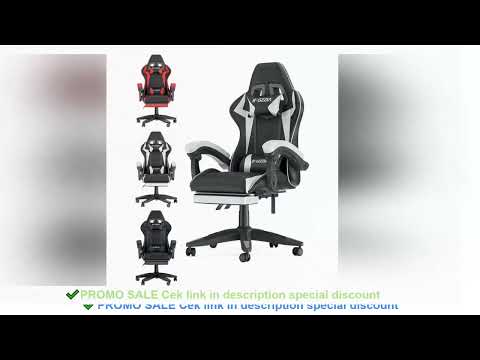 Gaming Chair with Footrest Gamer Chairs Ergonomic with Lumbar Cushion Headrest Gaming Chair Height A