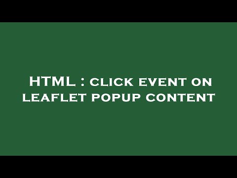 HTML : click event on leaflet popup content