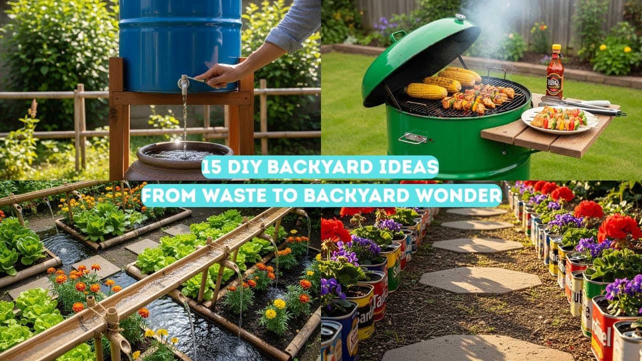 15 Creative DIY Drum & Bamboo Ideas for a Stunning Small Garden!😮