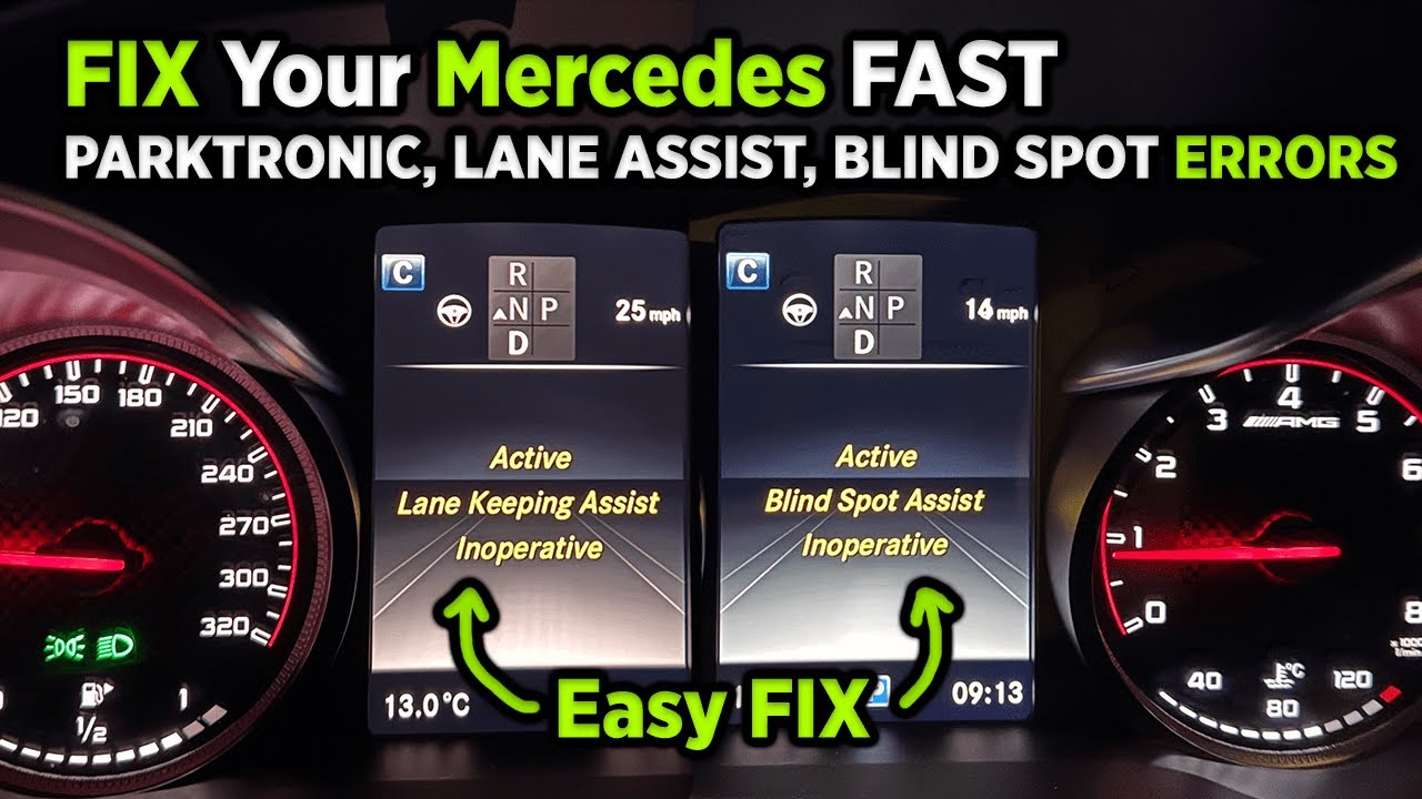 Mercedes PARKTRONIC, Lane Assist & Blind Spot Errors? Fix Them All in 5 Minutes
