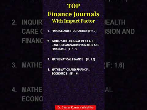 Top SCI Finance Journals #finance #research #journals #impactfactor