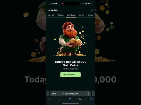 How to collect the Daily Login Bonus at Lucky Hands Casino