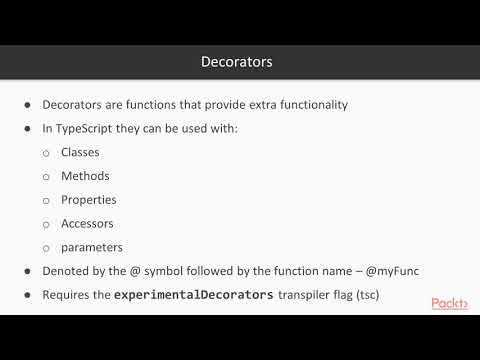 Learn Mastering TypeScript Programming Techniques Introduction to Decorators| packtpub com ...