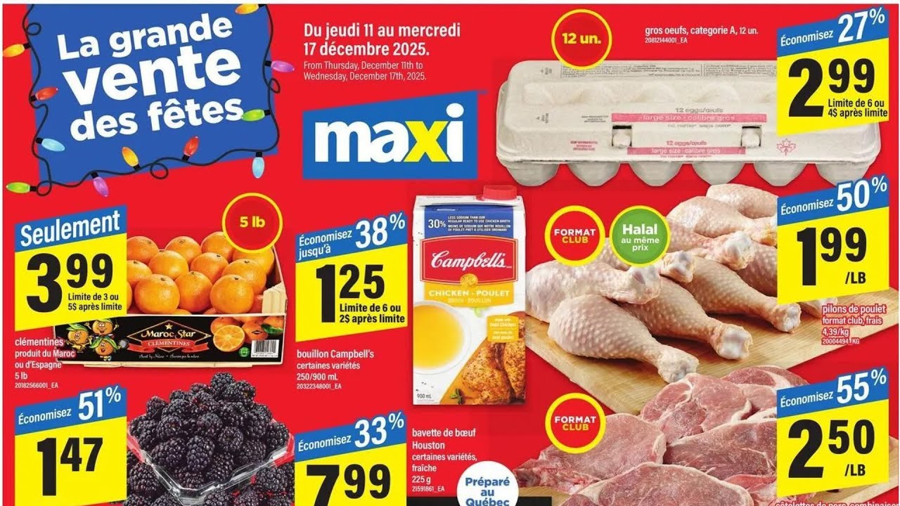 Circulaire Maxi du 11 au 17 décembre 2025 – spéciaux de la semaine