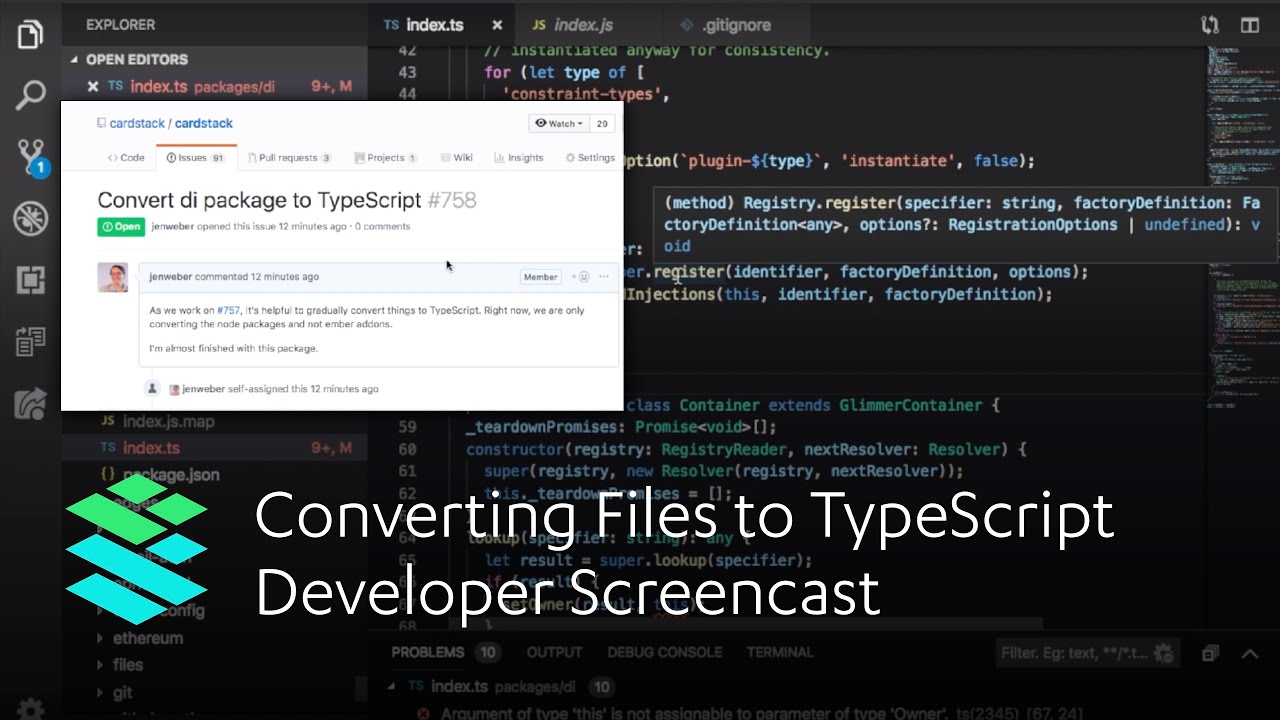 Converting Files to TypeScript - Cardstack Developer Series