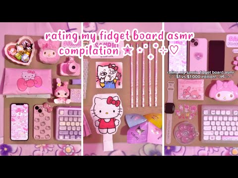 rating my fidget board asmr 🎀 mega compilation | asmr | sanriolve