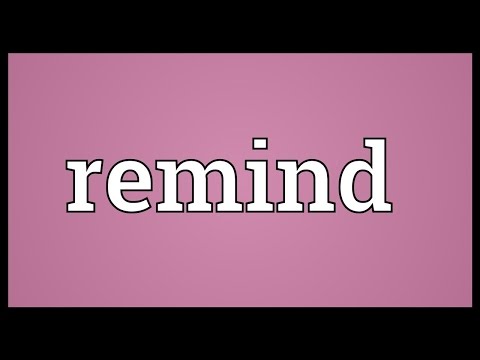 Remind Meaning