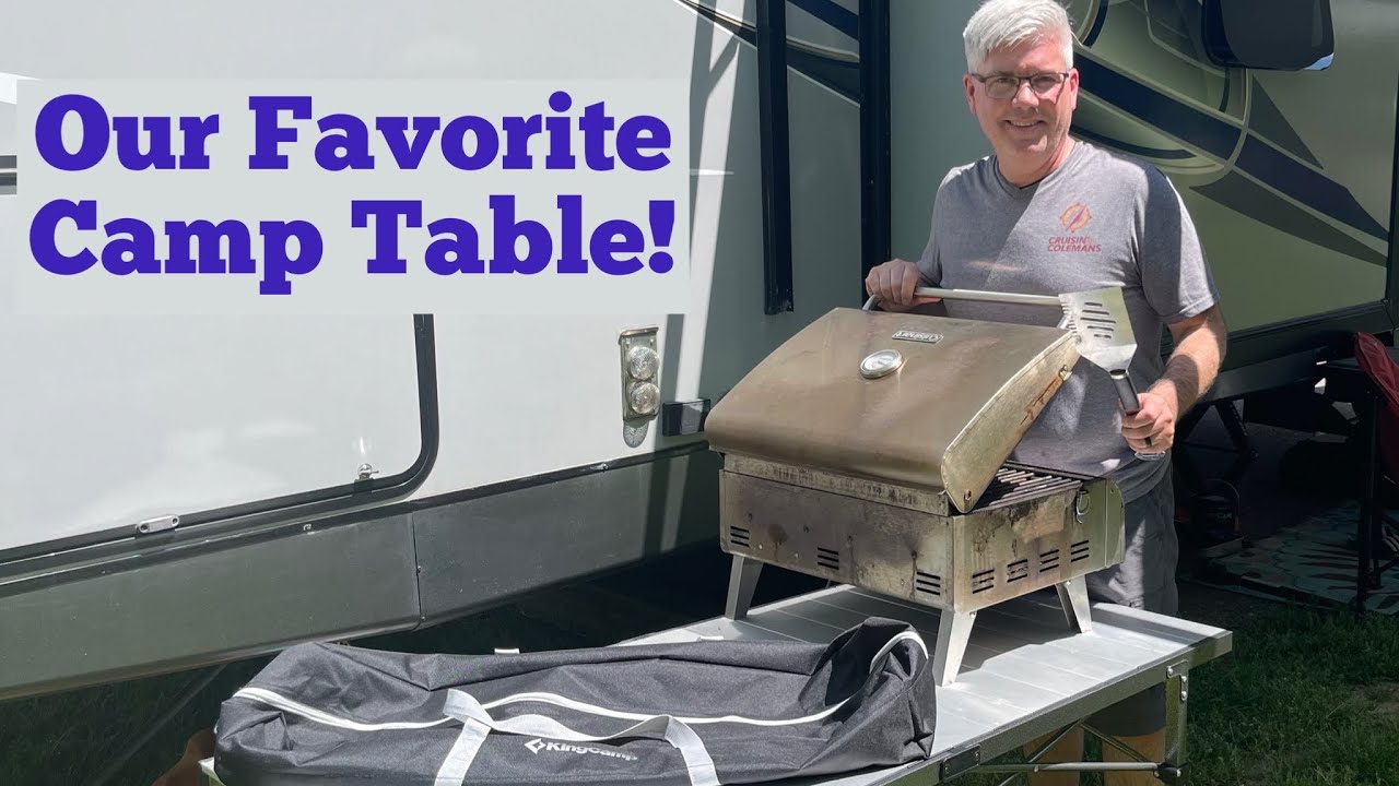 Our favorite camp table! Tucks into any space, lightweight, and sets up in seconds!
