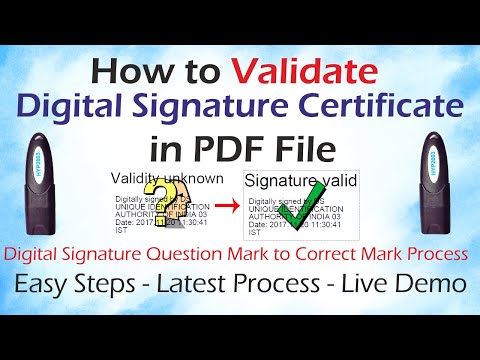 How to Validate Digital Signature in PDF File | Signature Question Mark to Correct Mark Verification