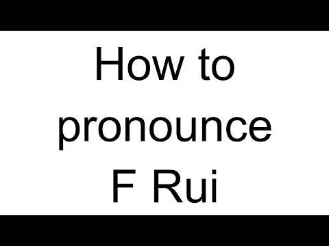 How to Pronounce F Rui (Japanese)