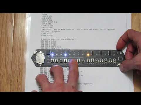 Corrected unsigned 8 bit integer multiplication algorithm for Kenbak that handles 16 bit products