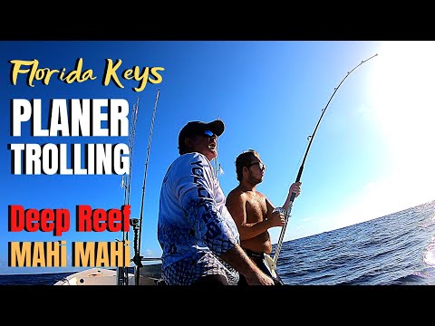 How to PLANER TROLL the Florida Keys Deep Reef Basics, tactics & MAHI MAHI