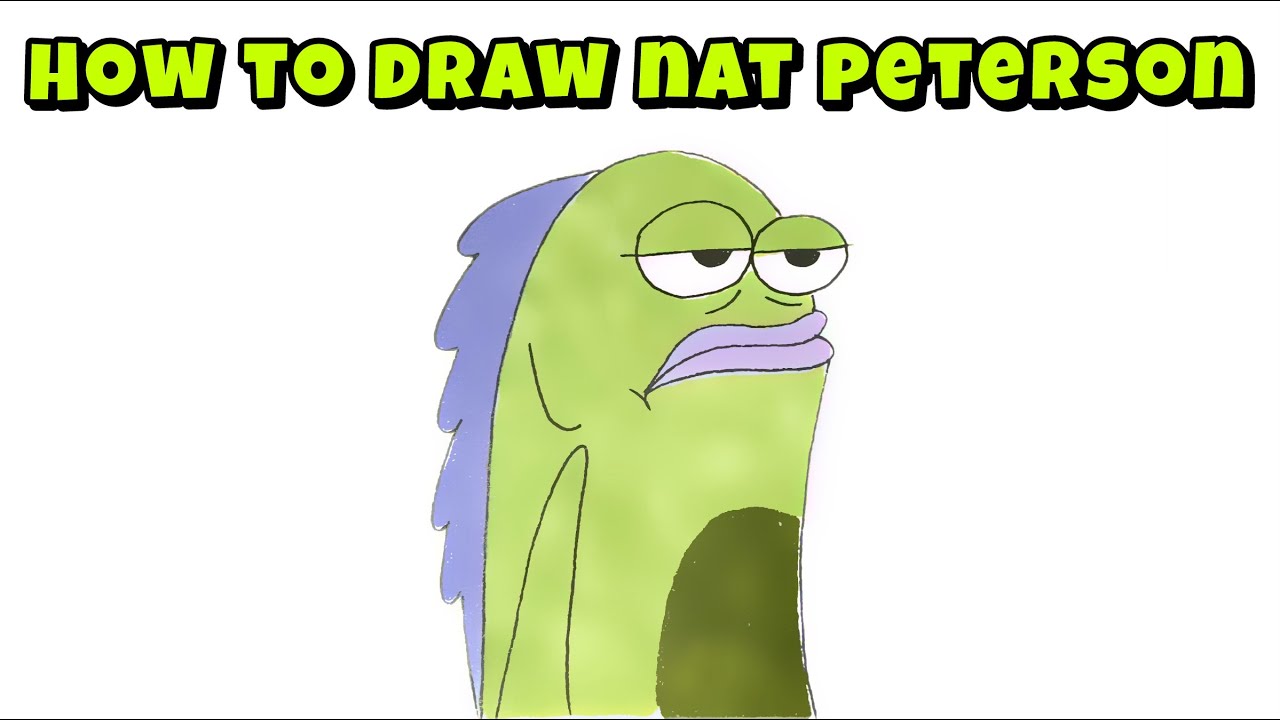 How to Draw Fish Nat Peterson from SpongeBob SquarePants Fun and Fast