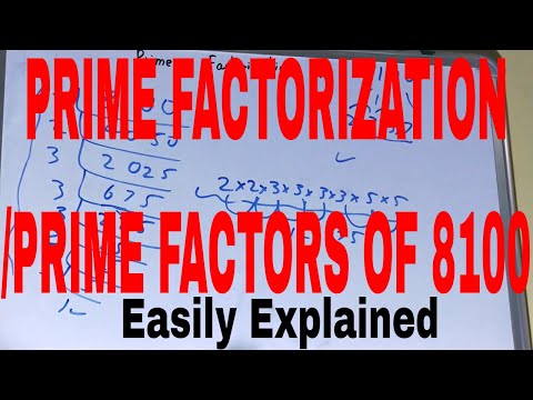 Prime factorization of 8100|Prime factor 8100|Write prime factorization of 8100|8100 prime factors