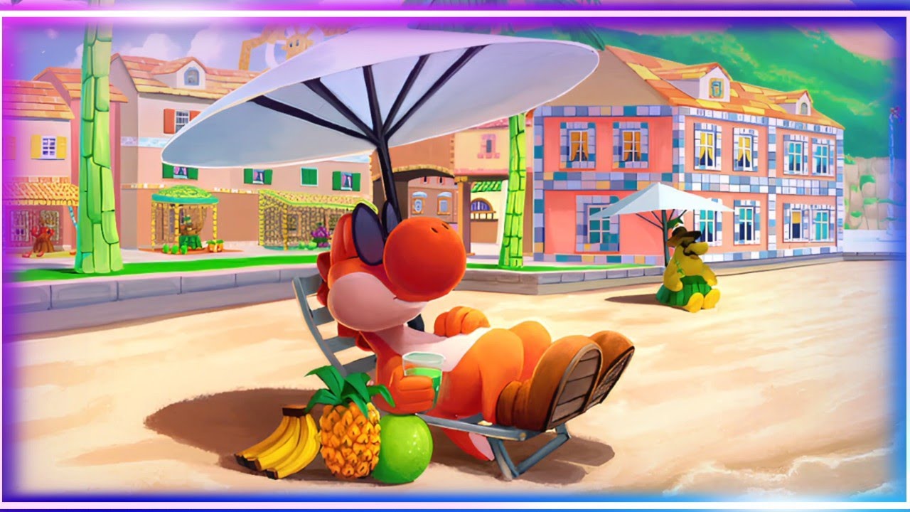 Yoshi Goes to The Beach Wallpaper Screensaver Beach Vibes 10 Hours